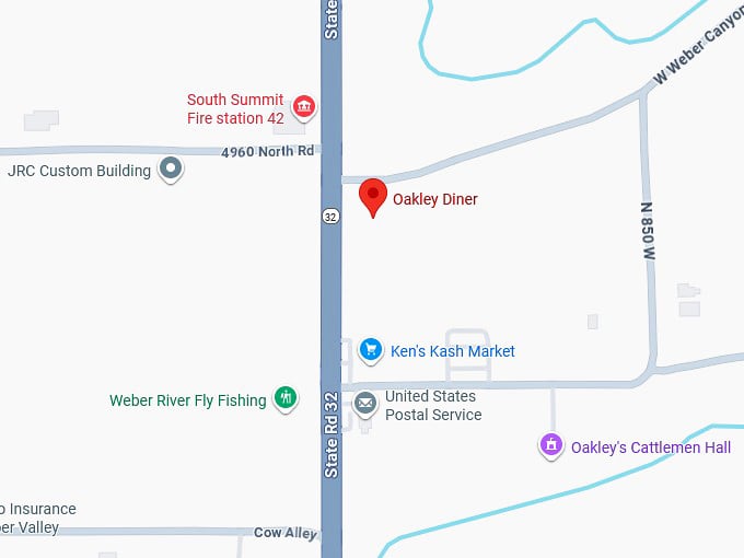 16. oakley diner map