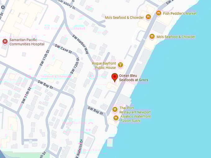 16. ocean bleu seafoods at gino's map