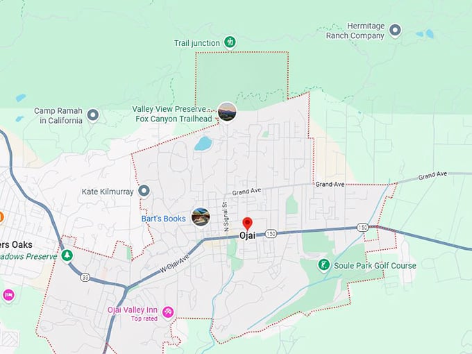 16. ojai ca map