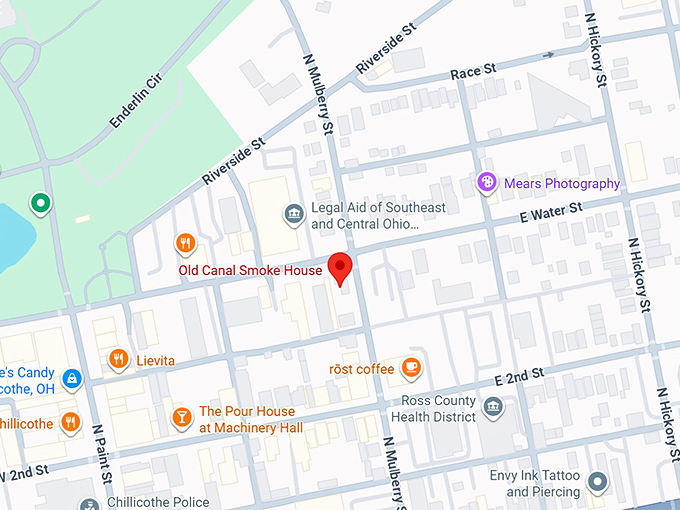 16. old canal smoke house map