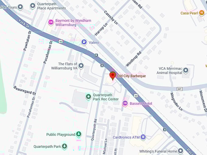 16. old city barbeque map