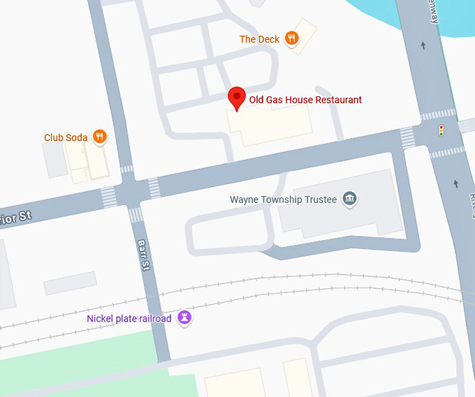 16. old gas house restaurant map