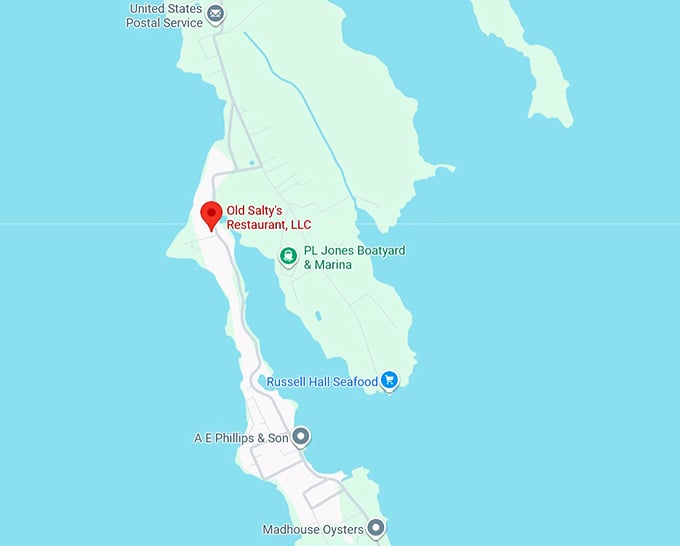 16. old salty’s restaurant map