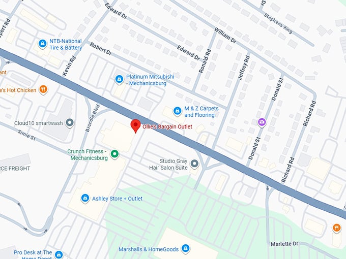 16. ollie’s bargain outlet map