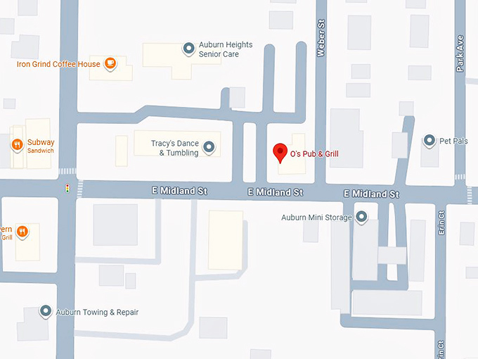 16. o’s pub & grill map