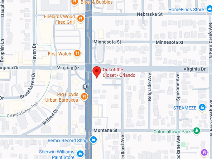 16. out of the closet orlando map