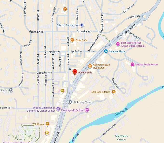 16. outlaw grill map
