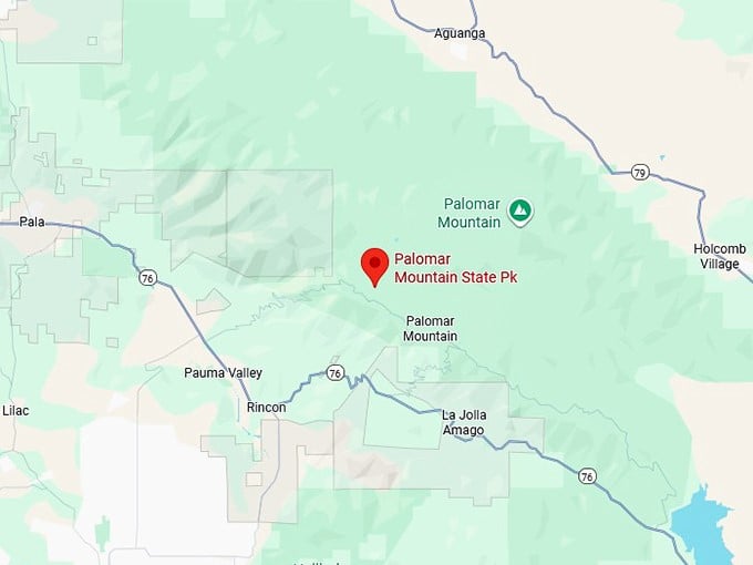 16. palomar mountain state park map