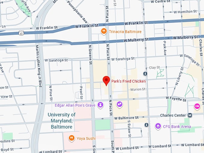 16. park's fried chicken map