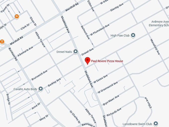 16. paul revere pizza house map