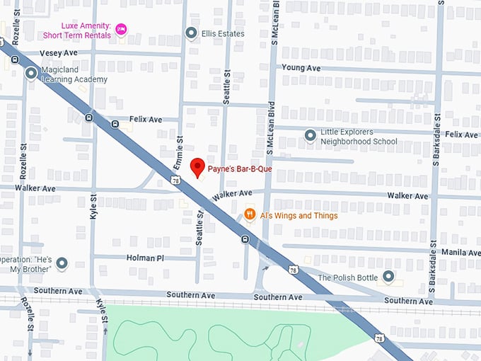 16. payne’s bar b que map