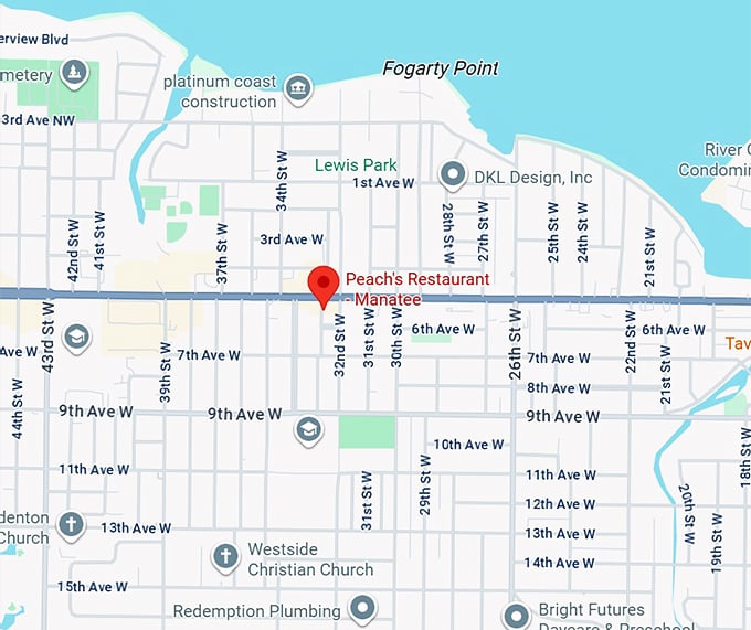 16. peach's restaurant manatee map