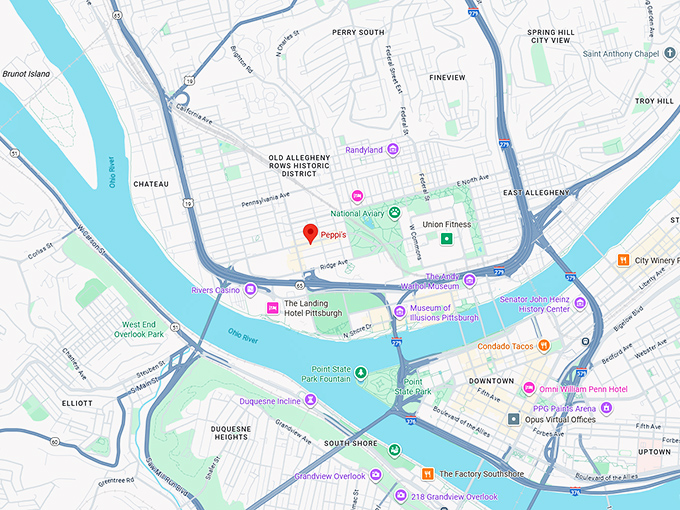 16. peppi's (927 western ave) map