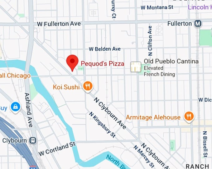 16. pequod’s pizza map