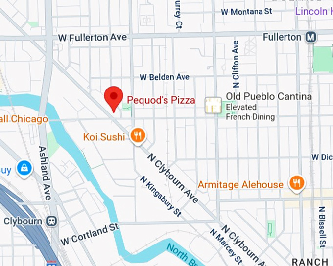 16. pequod’s pizza map