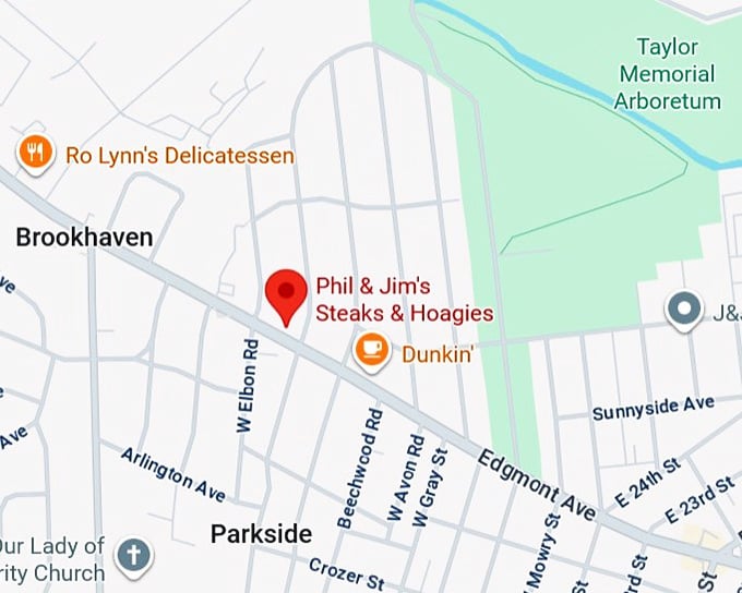 16. phil & jim’s steaks & hoagies map