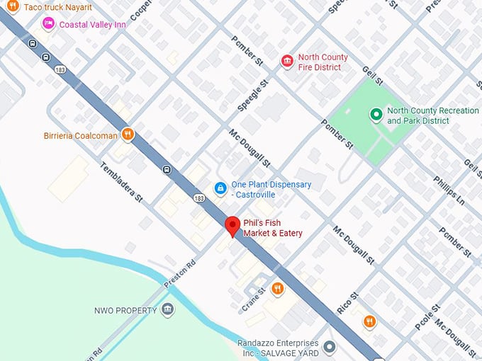 phil’s fish market & eatery map