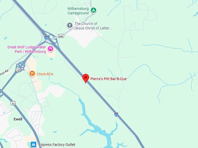 16. pierce's pitt bar b que map