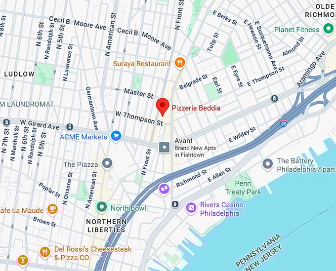 16. pizzeria beddia map