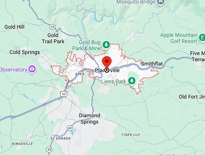16. placerville, ca map
