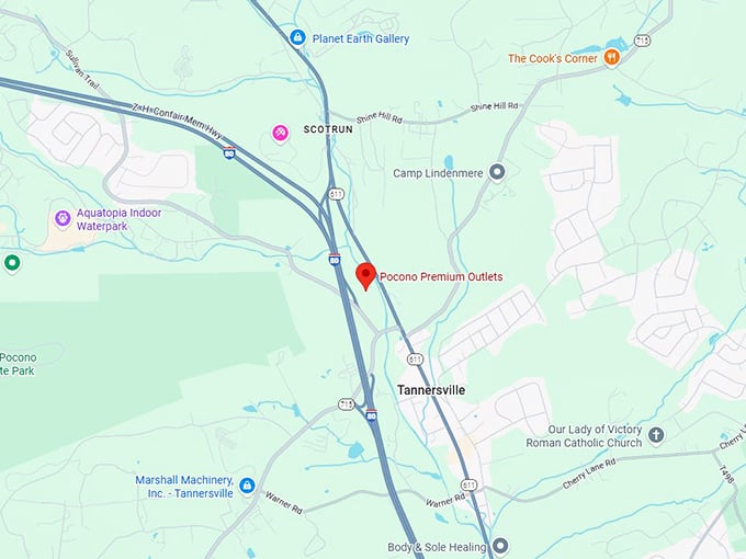 16. pocono premium outlets map