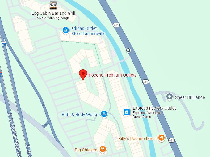 16. pocono premium outlets map