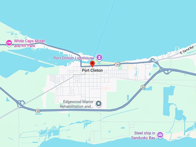 16. port clinton oh map