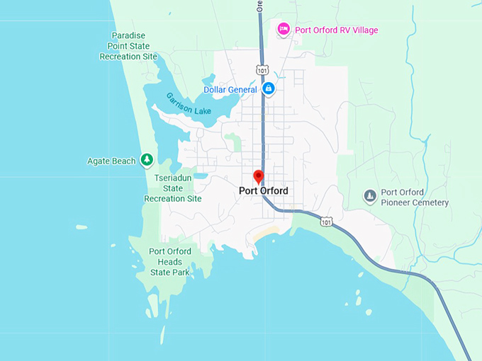 16. port orford map