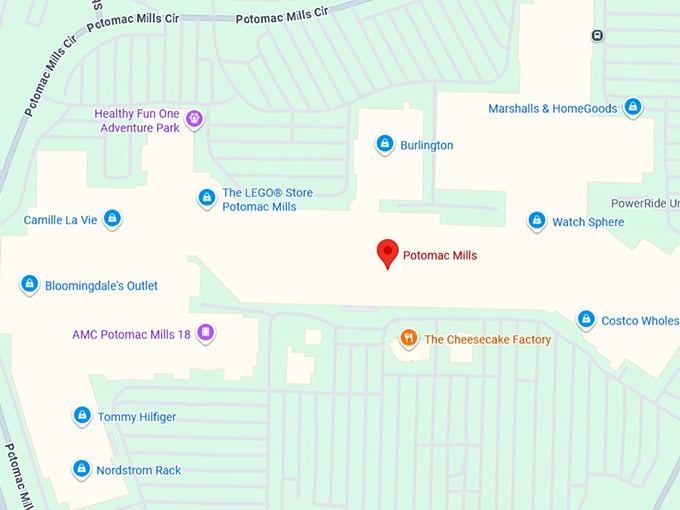 16. potomac mills map