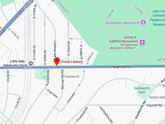 presti's bakery map