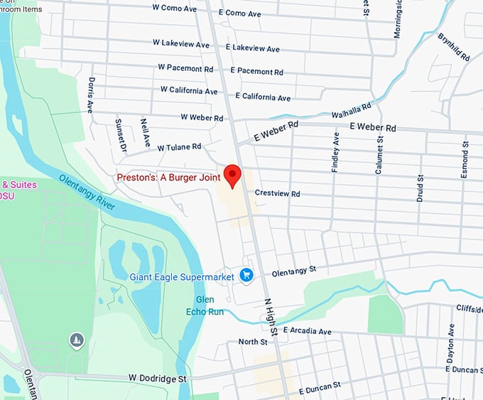 16. preston’s – a burger joint map