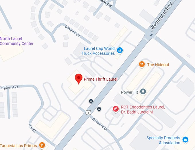 16. prime thrift laurel map