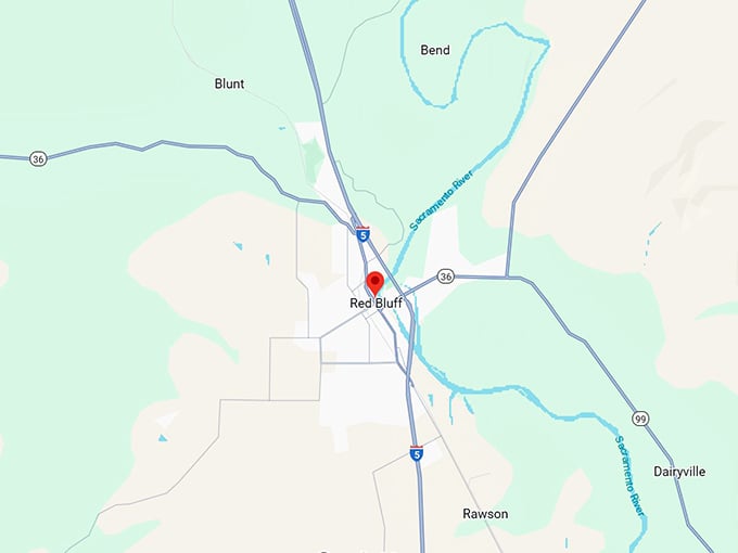 16. red bluff ca map