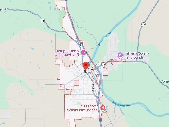 16. red bluff map