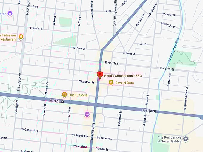 16. redd’s smokehouse bbq map