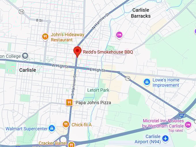 16. redd’s smokehouse bbq map