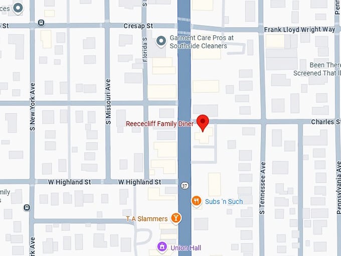 16. reececliff family diner map