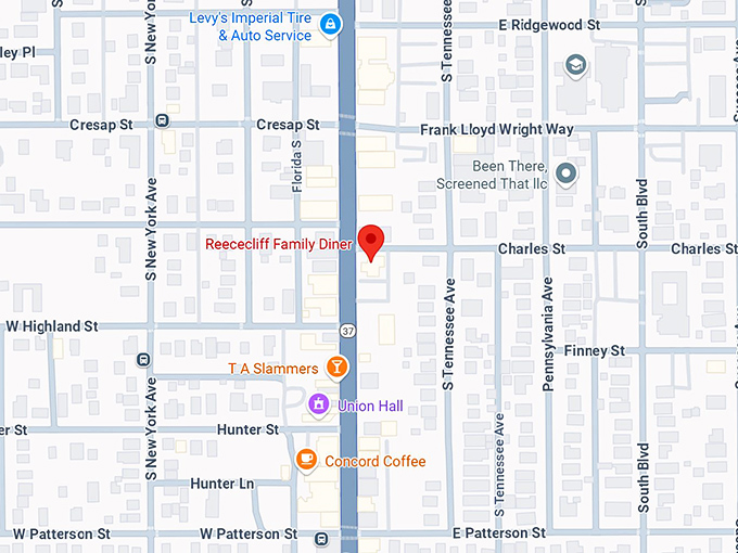 16. reececliff family diner map