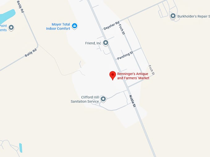 16. renninger's antique and farmers' market map