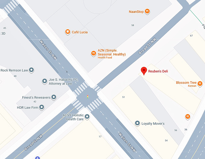16. reuben's deli map