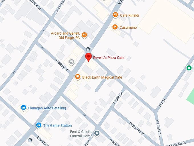 16. revello's pizza cafe map
