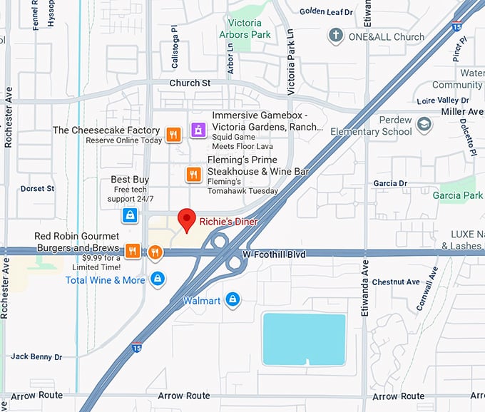 richie's diner map