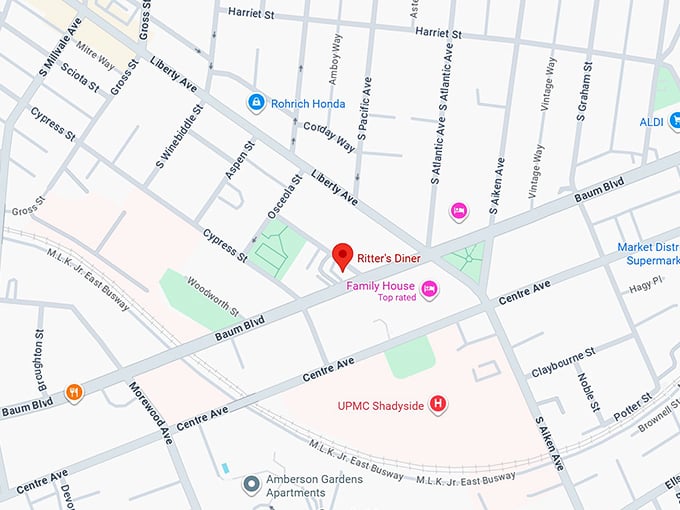 16. ritter’s diner map