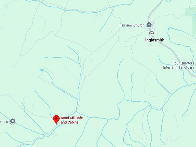 16. road kill cafe and cabins map