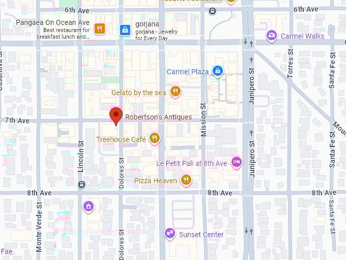 16. robertson's antiques map