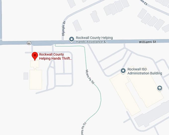 16. rockwall county helping hands thrift store & boutique map