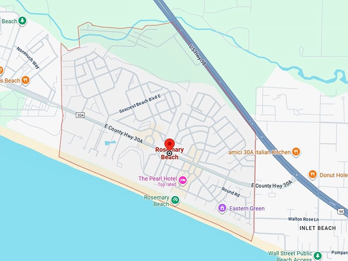 16. rosemary beach, fl map