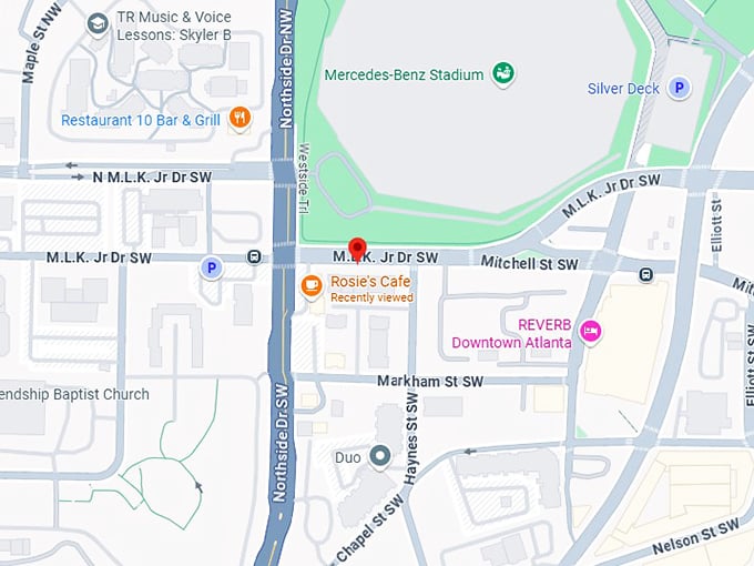 16. rosie's cafe atlanta map