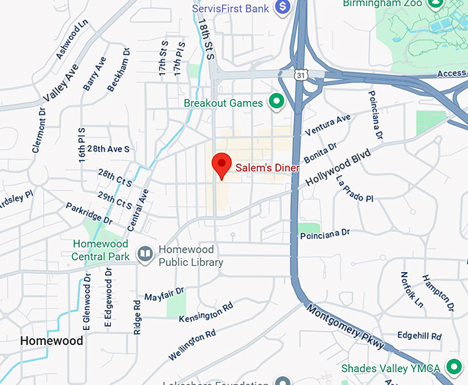 salem's diner map