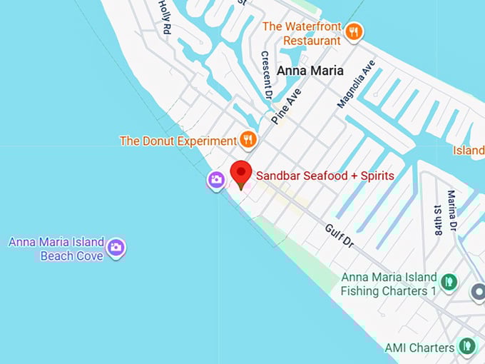 16. sandbar seafood + spirits map